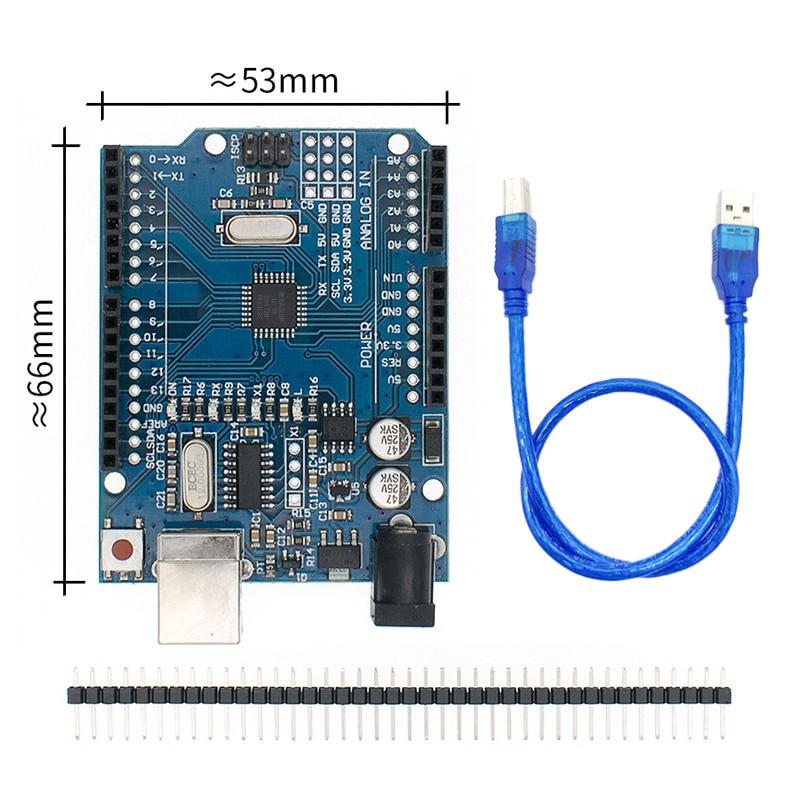 Arduino UNO R3 ATmega328 SMD CH340 อาดูโน่ รุ่นประหยัด แถมสาย สาย USB ...