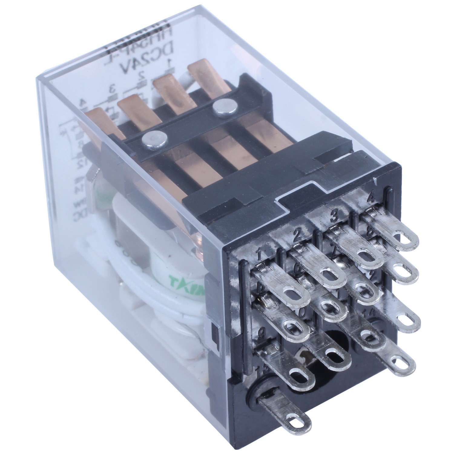 DC 24V Coil Volt 4PDT 14 Pin Terminal Electromagnetic Relay HH54P - quanze14.th - ThaiPick