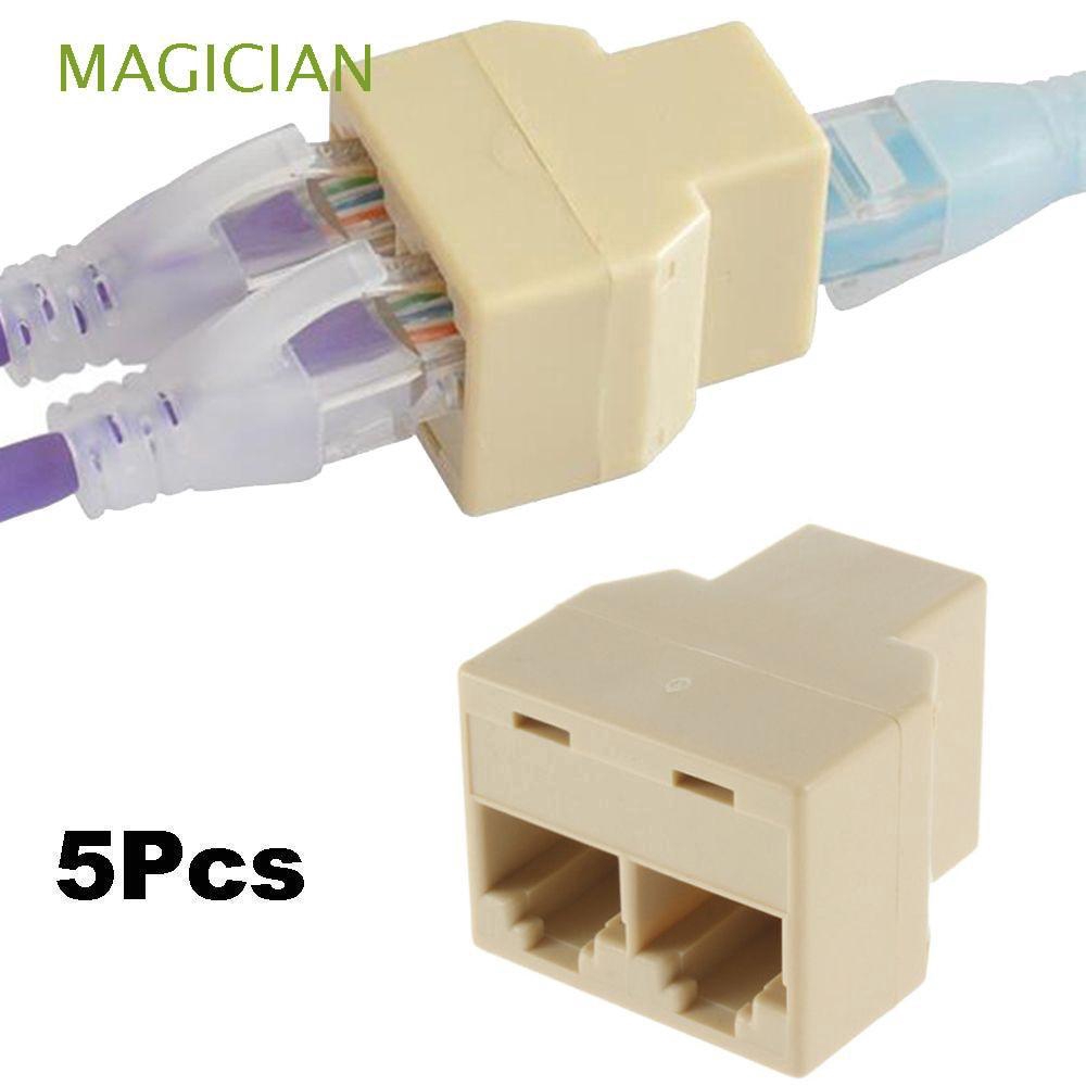 5 ชิ้น 1 to 2 black lan ethernet dual female port cat 5/cat 6 อะแดปเตอร ...