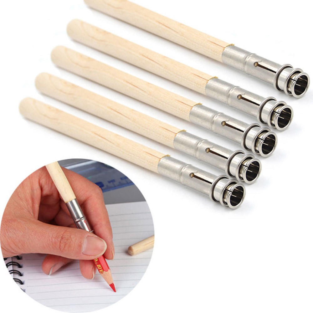 5/10PCS Student Adjustable Metal Art Write Tool Sketch Writing Wooden ...