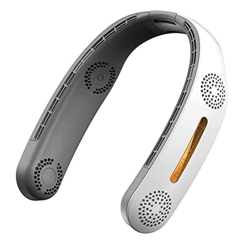 wPortable Neck FanFour Turbo Fan3 Speeds Adjustable 360 Cooling Quiet ...