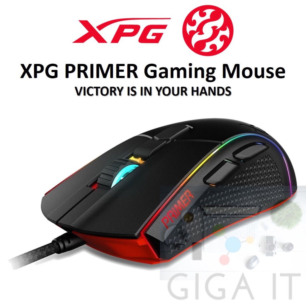 XPG PRIMER Mouse Gaming with RGB lighting (12000 DPI PMW3360) ประกัน ...