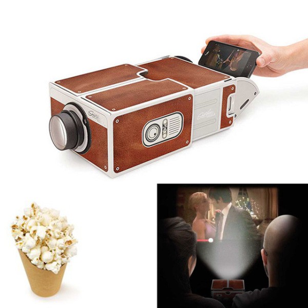 DIY 3D Projector Cardboard Mini Smartphone Projector Light Novelty ...