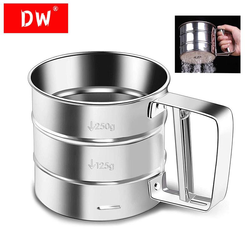 [hot] Hand-held Stainless Steel Flour Sieve Cup / Icing Sugar Powder ...