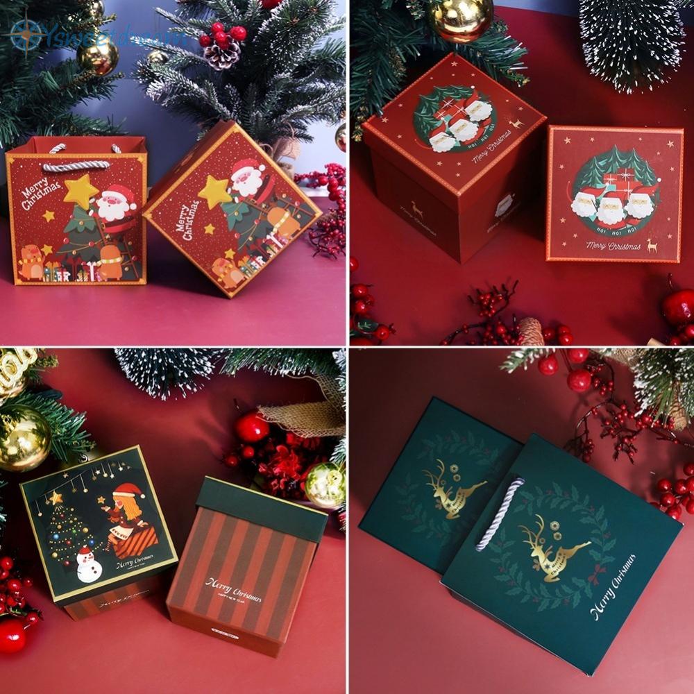 SWTDRM- Christmas Square Party Paper Favour Sweets Cake Gift Boxes 1111 ...
