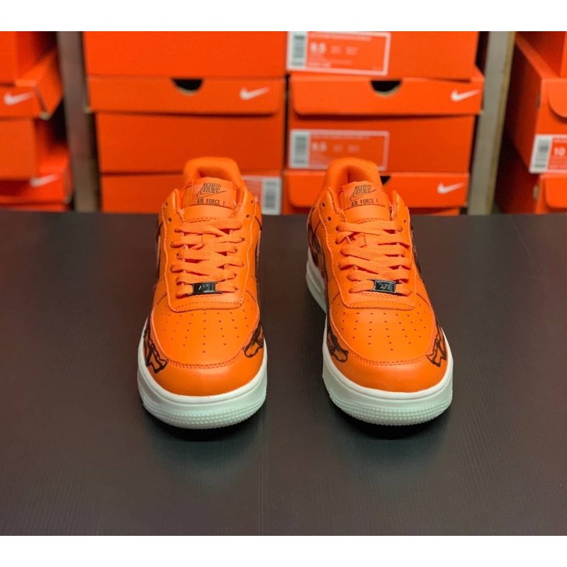 Nike Air Force 1 Skeleton Brilliant BONES (size36-45)Orange - jsdm ...
