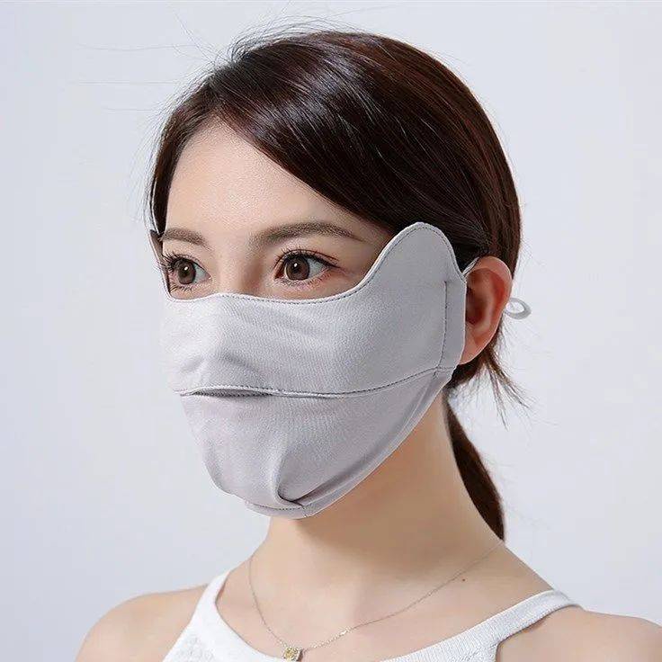 หมวกกันแดดSun Hat Female Summer Hat Cover Face Breathable Sun Hat All ...