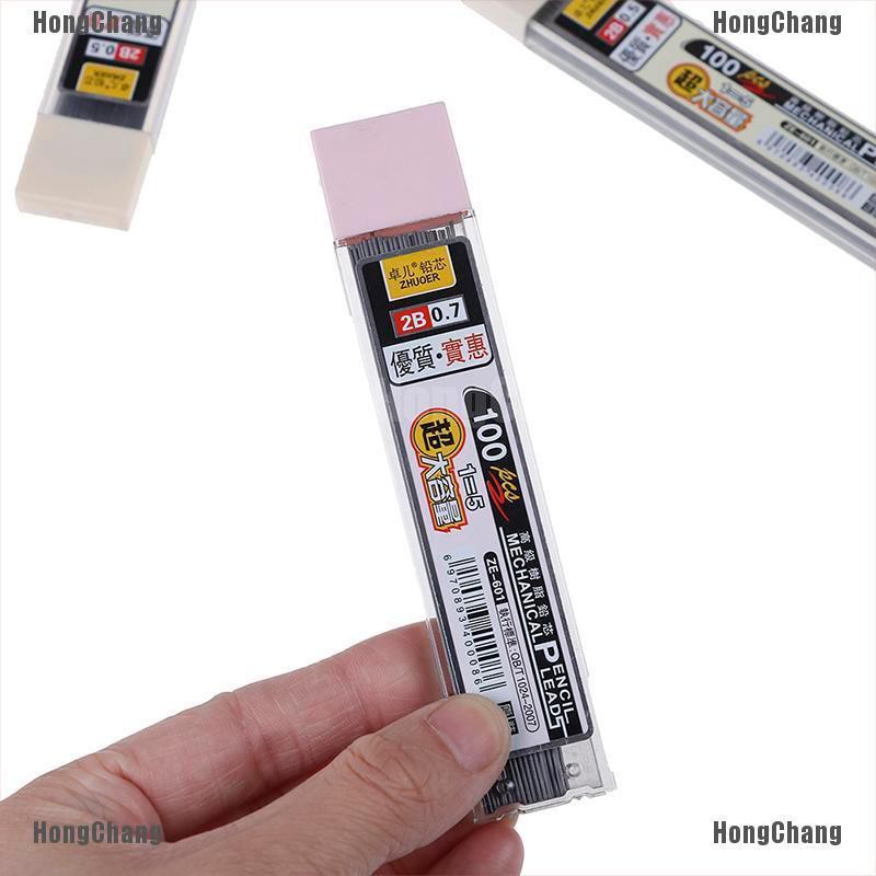 LHGC 100Pcs graphite lead 2b mechanical pencil refill automatic replace ...