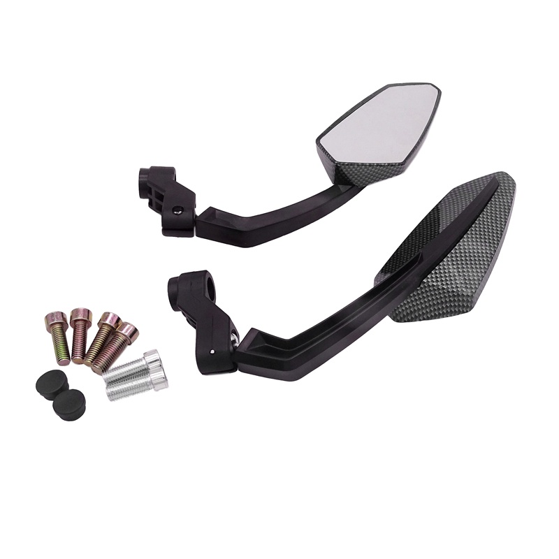 2pcs Motorcycle Mirrors Round Mirror Motorcycle Long Stem For Kawasaki