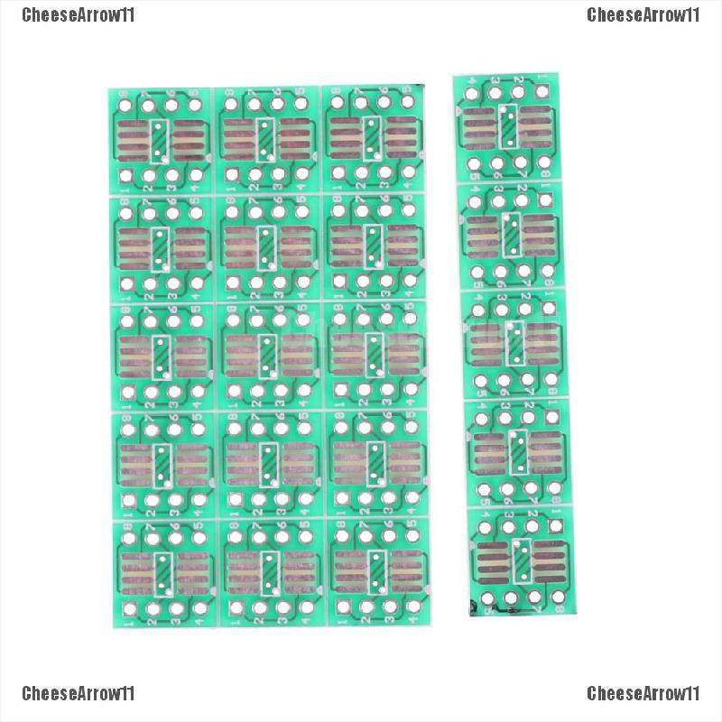 CheeseArrow 20PCS SOP8 SO8 SOIC8 TSSOP8 MSOP8 to DIP8 Adapter PCB DIY ...
