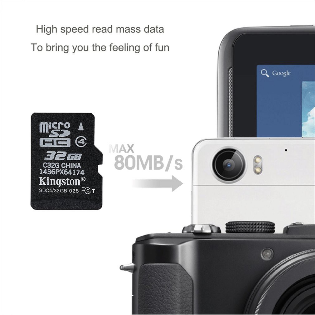 Kingston การ์ดหน่วยความจํา 32GB TransFlash TF สําหรับ MicroSD Secure ...