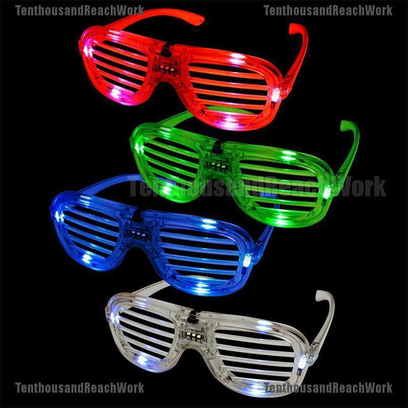 Treachwork Shutter Louver Led Flashing Light Up Glasses Slotted Shutter