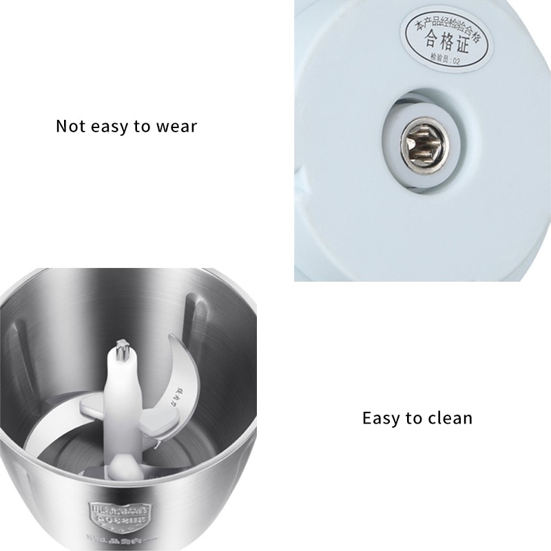 220V/2L Stainless Steel Food Processor Electric Meat Grinder Electric ...