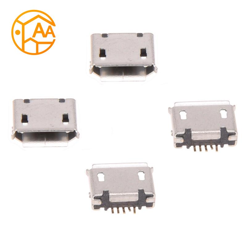 Micro Usb Type B Female ซ็อกเก็ต 180 องศา 5-Pin Smd Smt Soldering Jack ...