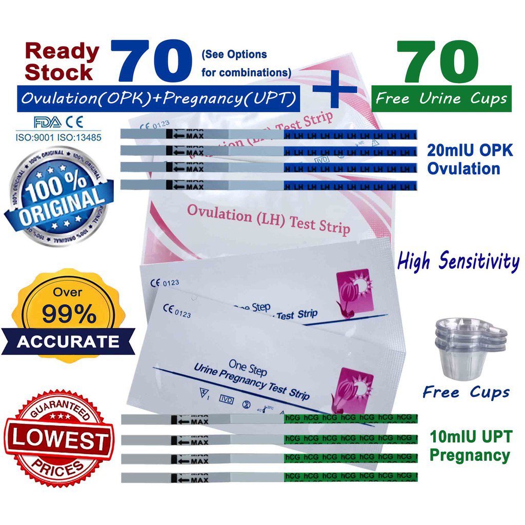 70pcs Ovulation OPK/Early Pregnancy Test Strip 10mIU UPT &other ...
