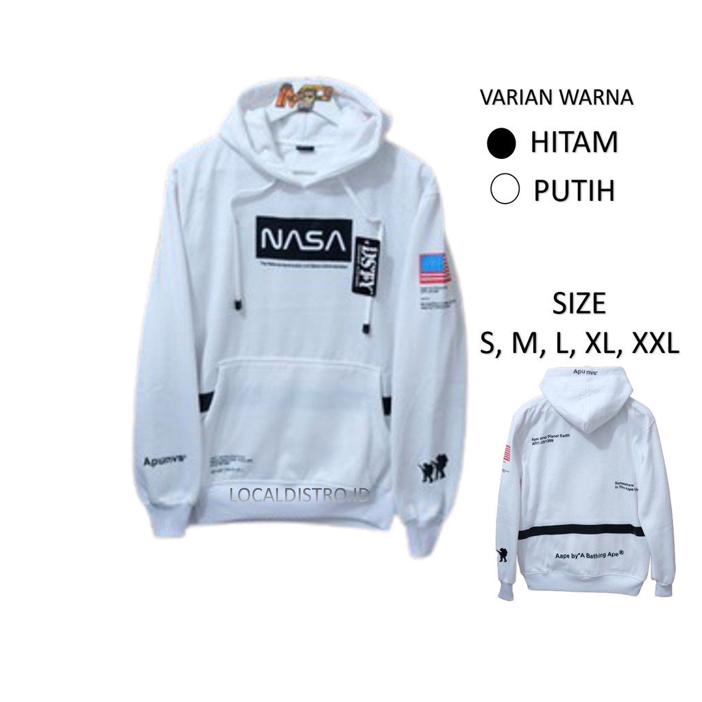 Hoodie A Bathing Jacket ape BAPE X Nasa Premium / original Nasa Hoodie ...