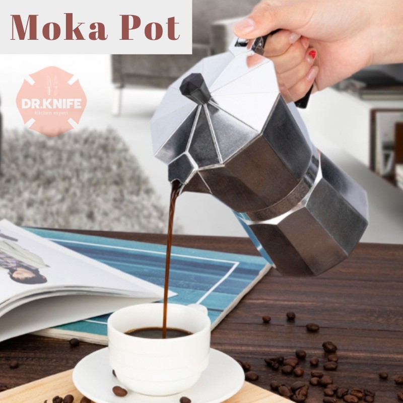 หม้อต้มกาแฟสด (MOKA POT) อลูมิเนียม 150ml. (3 Cups) Aluminium Moka pot | Shopee Thailand