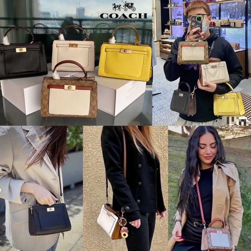 Coach Mini Lane Top Handle In Colorblock | Shopee Thailand