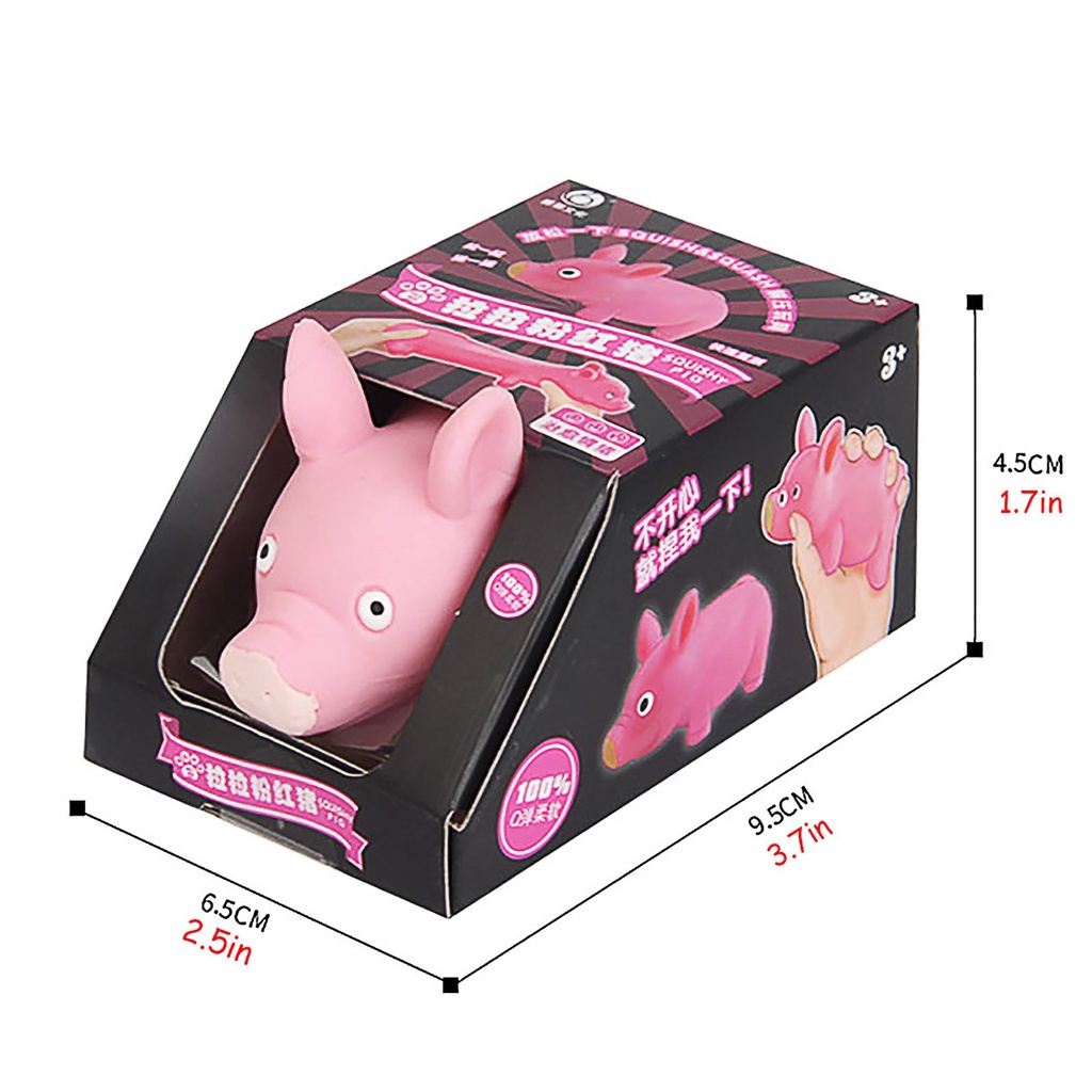 ☎☈Cute Pig Decompression Toy Pink Stretch Pinch Restores Pig Toy ...