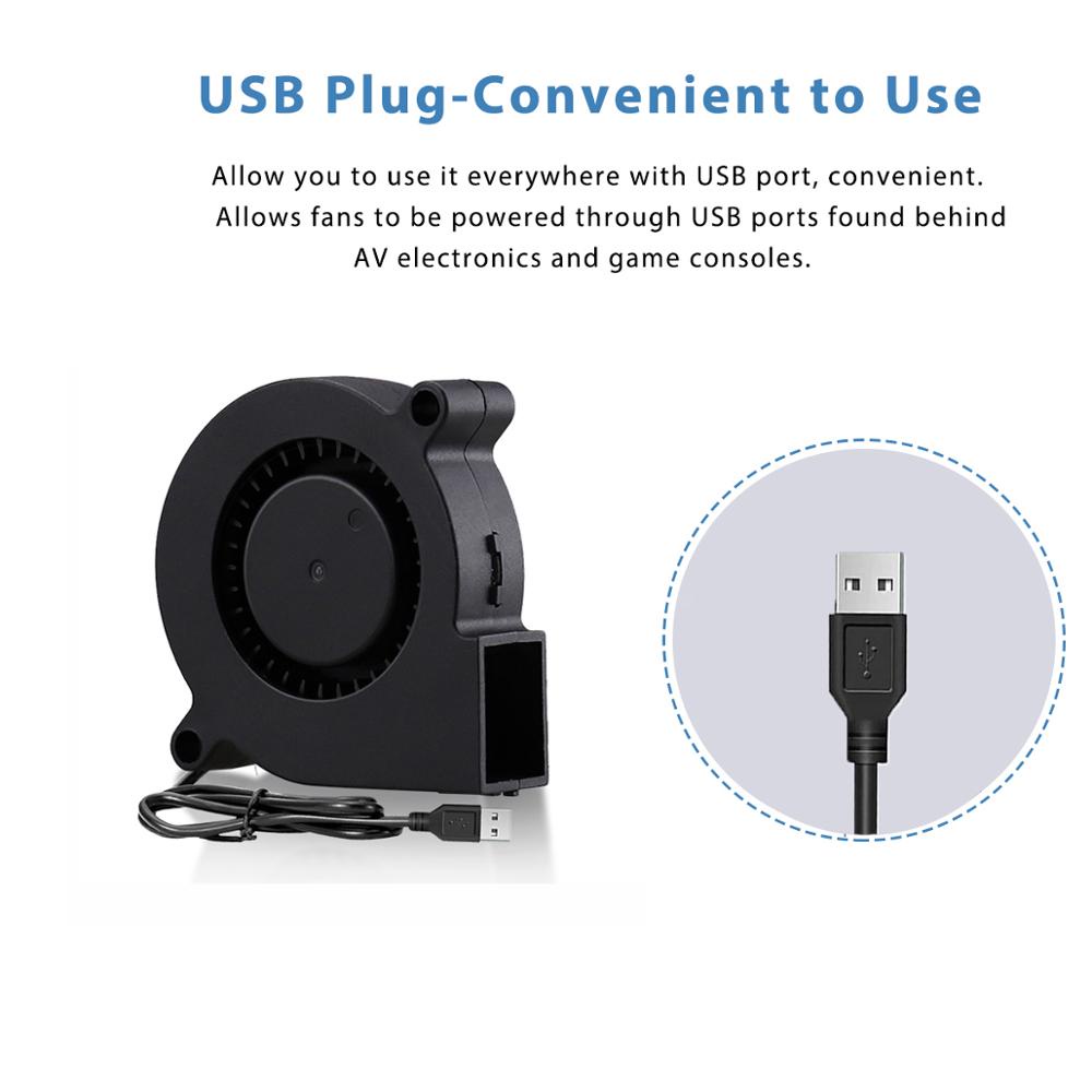 2Pieces Lot PC Computer Cooling Cooler DC Centrifugal Blower Fan USB 5V ...