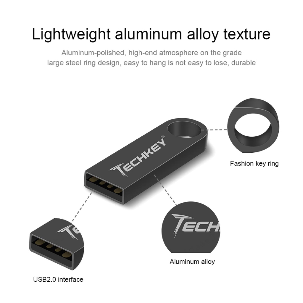Nuevo Techkey Usb แฟลชไดรฟ์ 64 Gb 32 Gb 16 Gb 8gb 4gb ปากกาแฟลชไดร์ฟ 4gb - oliva211.th - ThaiPick