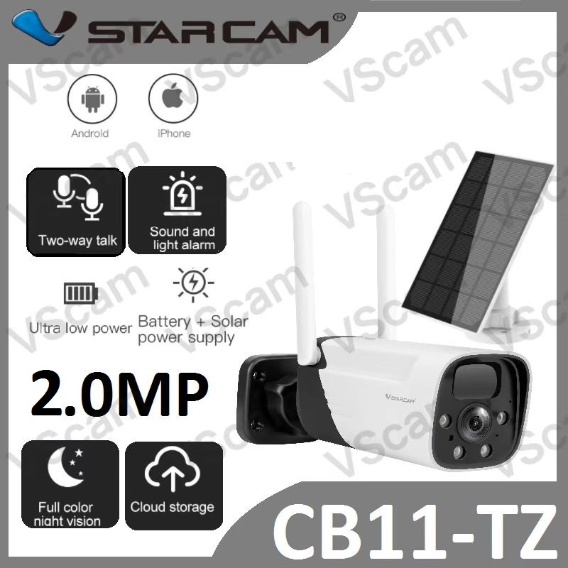 Vstarcam CB11 ความละเอียด 2 ล้านพิกเซล กล้องวงจรปิดไร้สาย กล้องนอกบ้าน ...