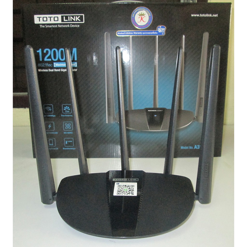 TOTO LINK A3100R Router Wireless AC1200 รองรับ 2 คลื่น 2.4GHz และ 5GHz ...