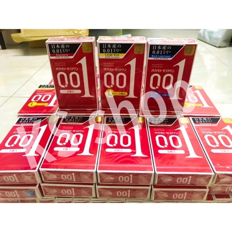 (ของแท้ส่งไวจริง) Okamoto 001 Zero One EXP.Dec2027 ถุงยางอนามัย โอกาโม ...