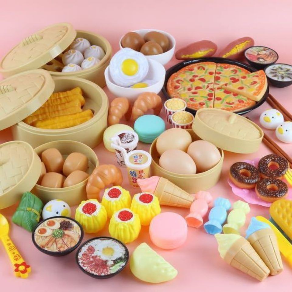 New Children Play House Kitchen Toy Set Steamer Steamed Bun Simulation ...