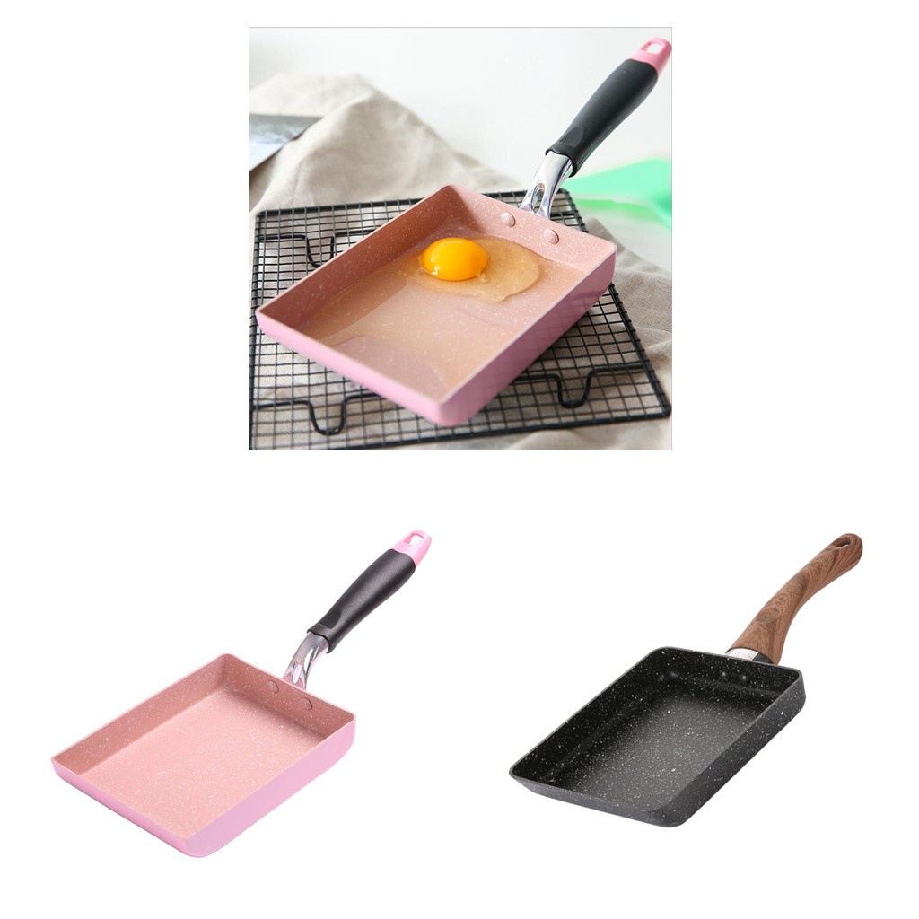 Japanese Non-Stick Fry Pan Tamagoyaki Breakfast Cookware Rectangular ...