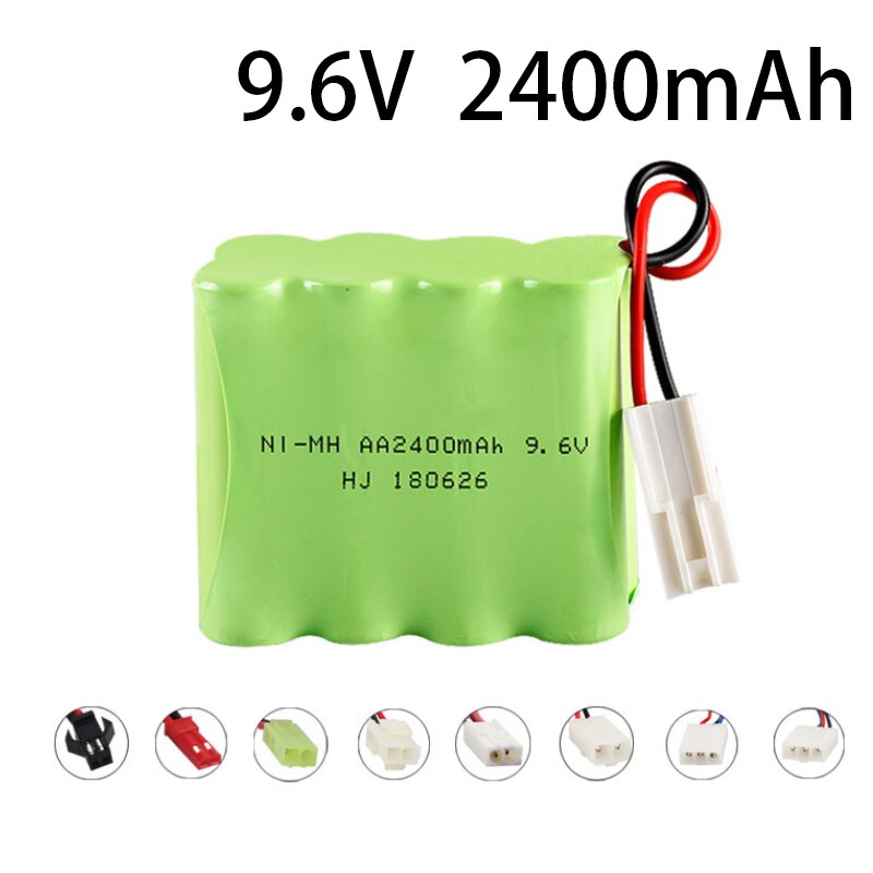 9.6v 2400mah NiMH Battery For Rc toy Car Tanks Trains Robot Boat Gun Ni ...