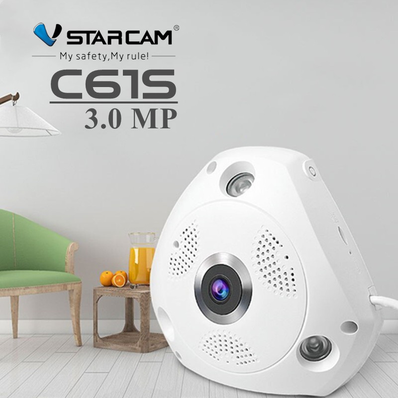 VSTARCAM C61S กล้องวงจรปิดไร้สาย Wifi Camera มุมมองกว้าง 360องศา ความ ...