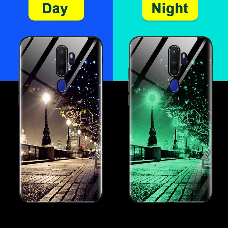 เคสโทรศัพท์มือถือแบบเรืองแสงสําหรับ Oppo A9 2020 A5 2020 Reno5 A92 A53 2020 A5s A3s A12 Realme 2 ...