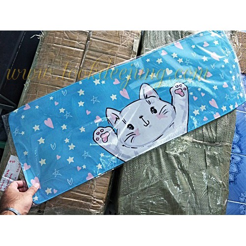 แผ่นรองเมาส์ลายแผนที่โลก ขนาด 700300 2.5mm เย็บขอบด้ายสีดำ ...