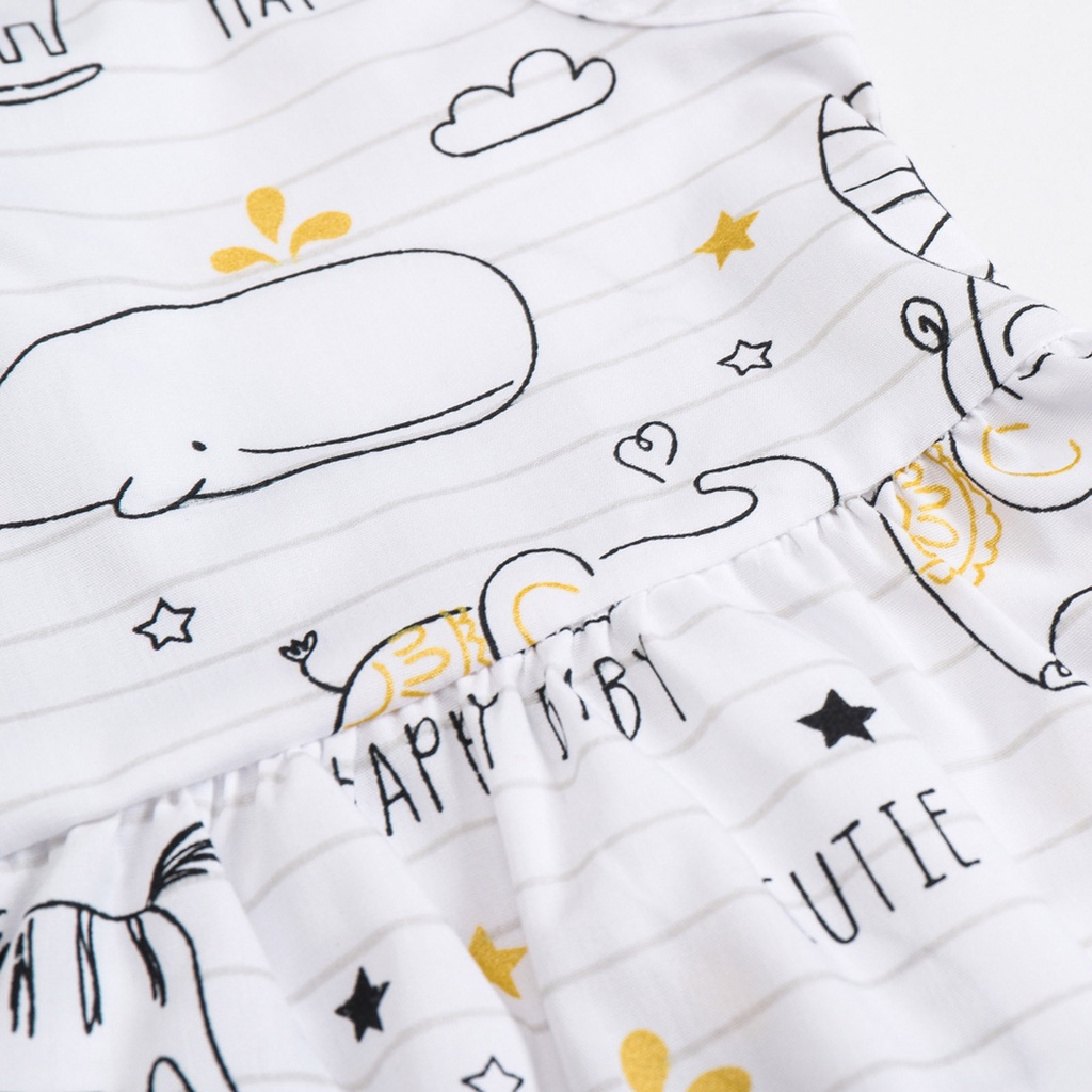 Mikeeeชุดเดรสแขนกุดลายดอกไม้น่ารักสําหรับเด็ก - mikeee1.th - ThaiPick