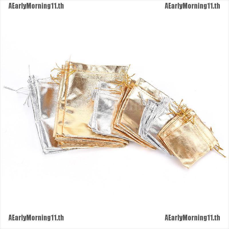 COD[AEarly]10PCS Wedding Drawstring Pattern Organza Party Gift Bags ...