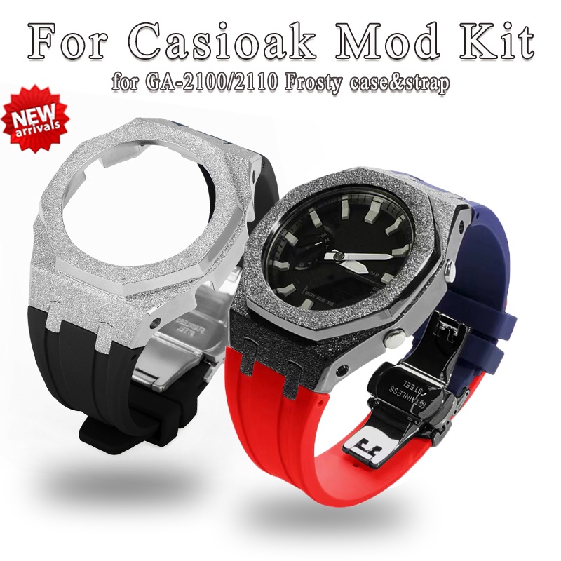 ใหม่ ชุดดัดแปลง เคสโลหะ พร้อมสายคล้อง สําหรับ Casio GA-2100 GA2110 Mod ...