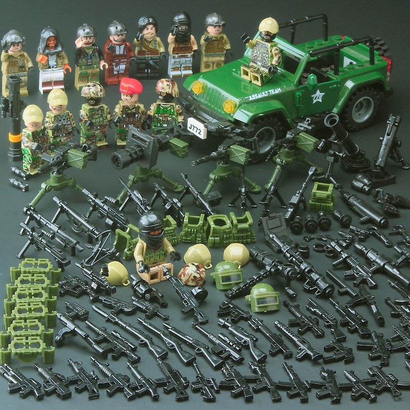 Lego Army Special Forces City Fighting Minifigures Military Wolf ...