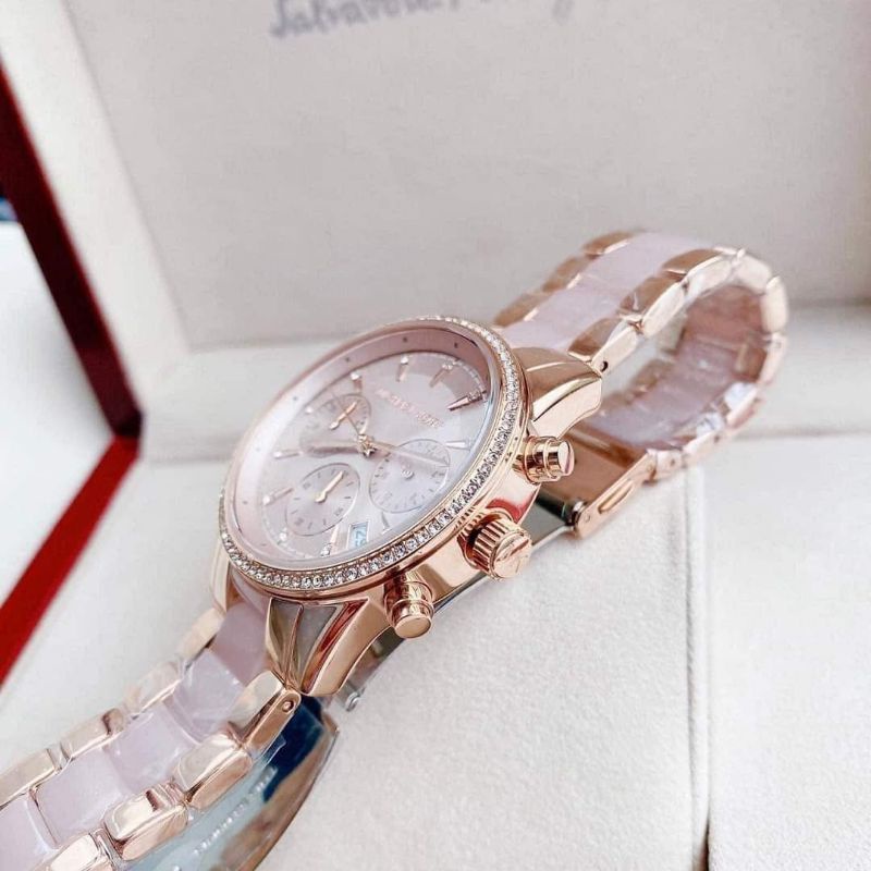 MICHAEL KORS MK6307 หน้าปัดและสายสแตนเลสสตีลสีโรสโกลด์ ของแท้ 100% ...