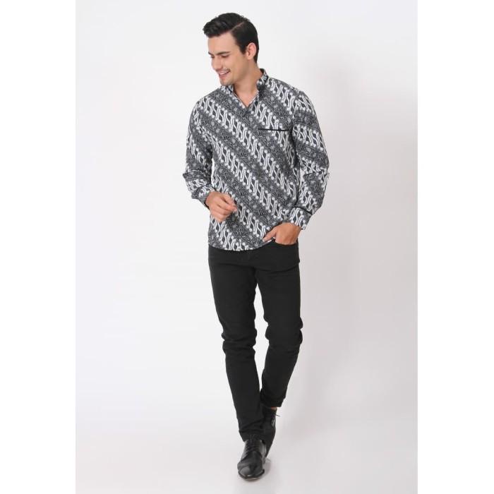 ผ้าบาติก สําหรับผู้ชาย เสื้อเชิ้ต Adikusuma By Arjuna Weda Seling Parang Batik สีดํา ...