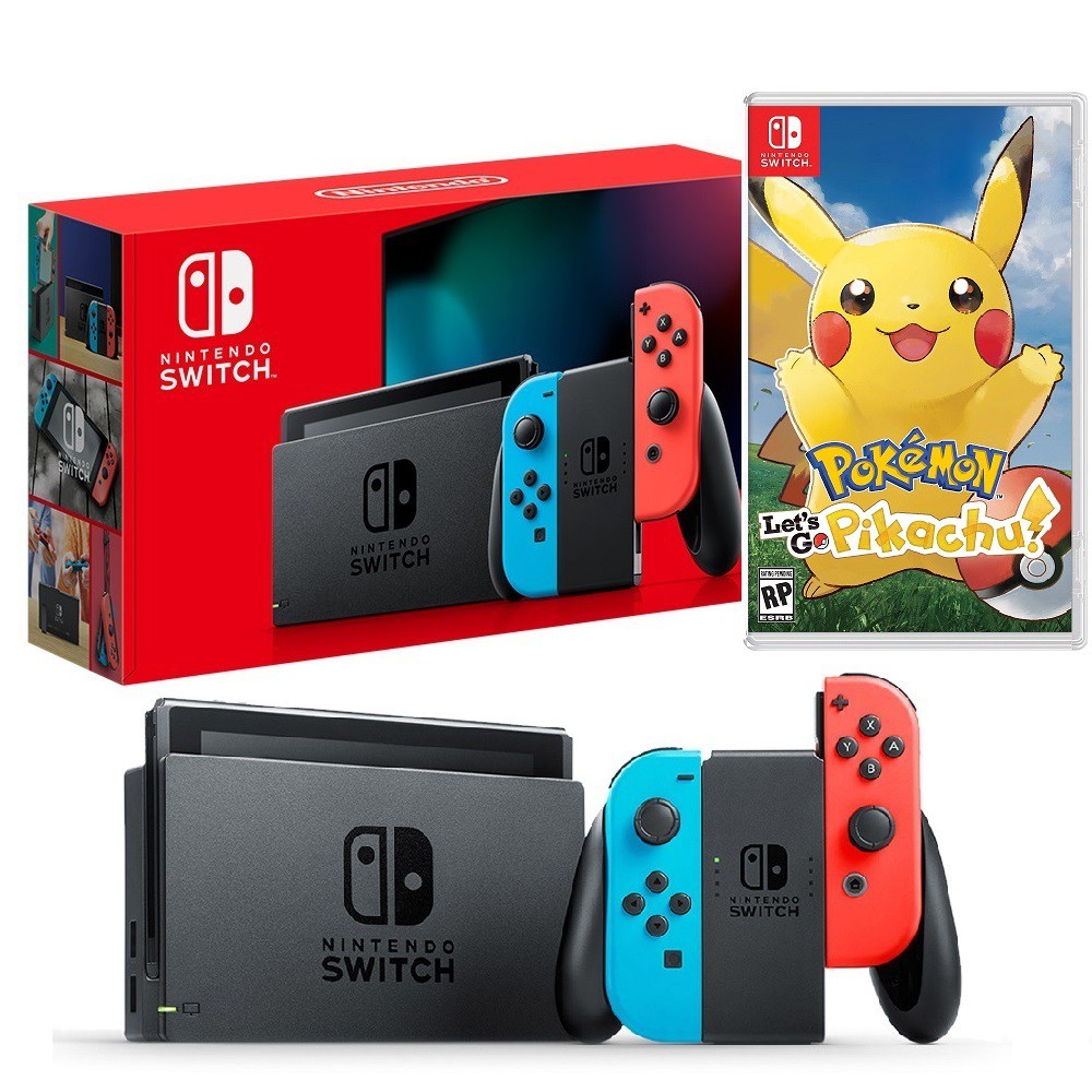 Nintendo Switch New Console (2019) ฟรีเกม Pokemon Lets Go Pikachu ...