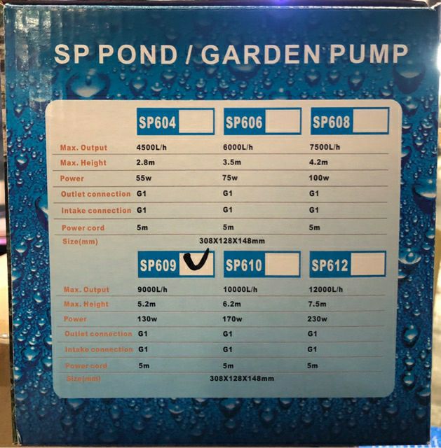 ปั๊มน้ำสำหรับบ่อปลา sonic sp606/ sp609/ sp612 1Hcd | Shopee Thailand
