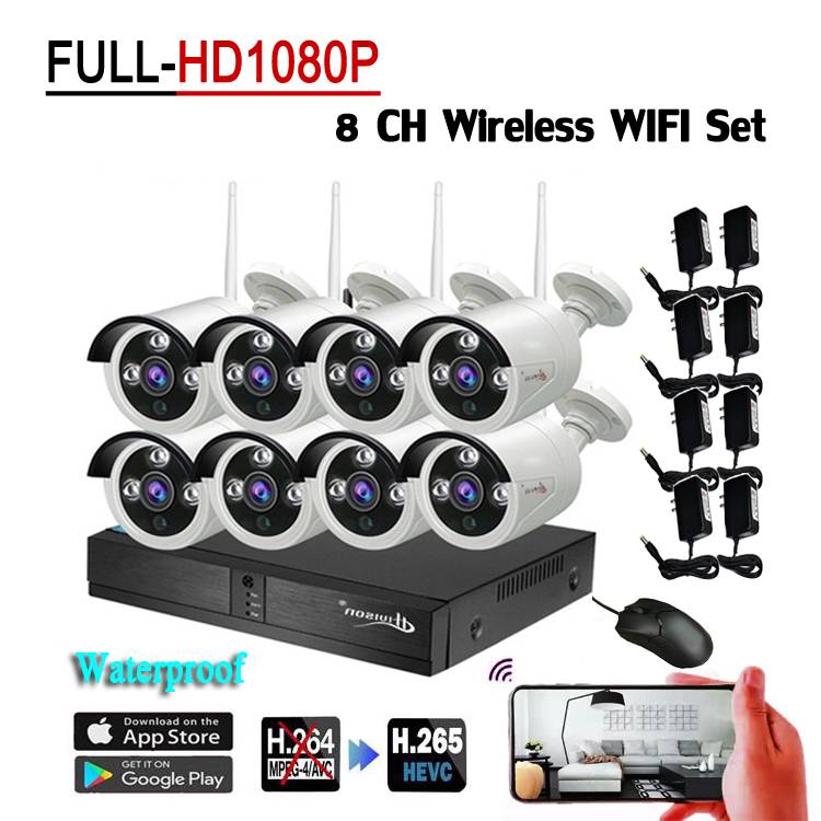 ชุดกล้องวงจรปิดไร้สาย5G KIT 8CH FHD 3MP CCTV WiFiWireless 5G KIT - 2.0 ...
