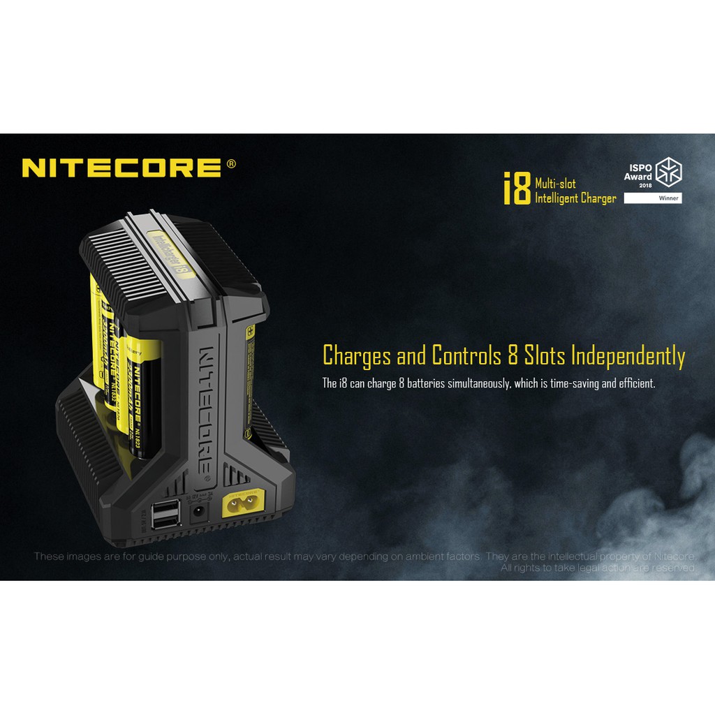 Nitecore i8 8 slots Multi-slot Intelligent Charger - medeeelectronics ...