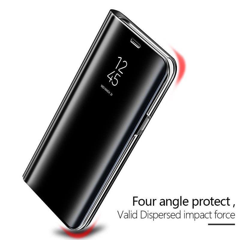 กรณี OPPO Reno4 Pro 5G Plating mirror Leather Flip Case Back Cover ปลอก ...