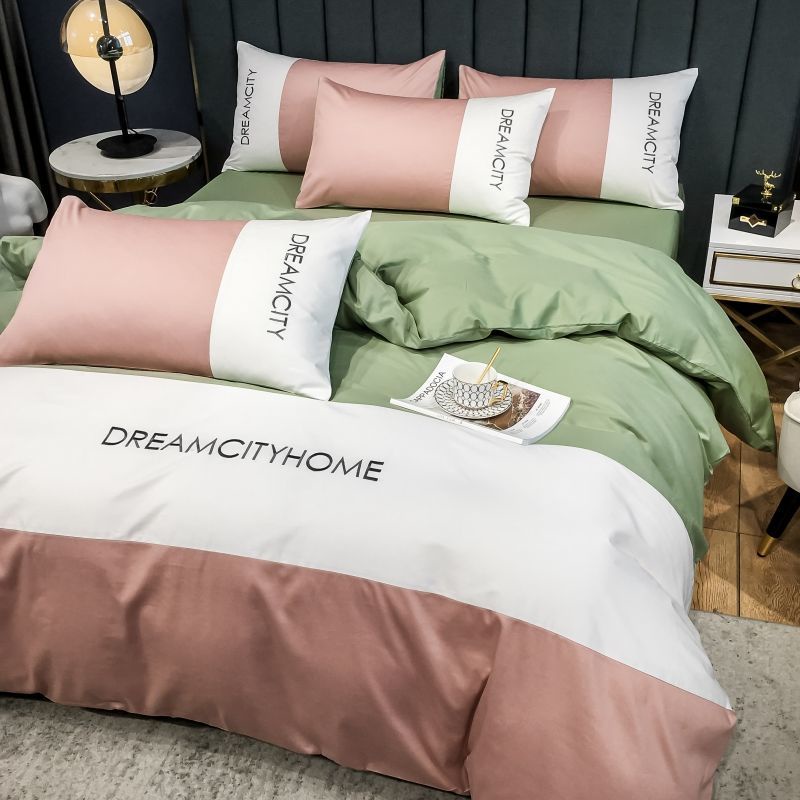European Entry Lux Four-Piece Cotton Set60Simple Bedding Double All ...