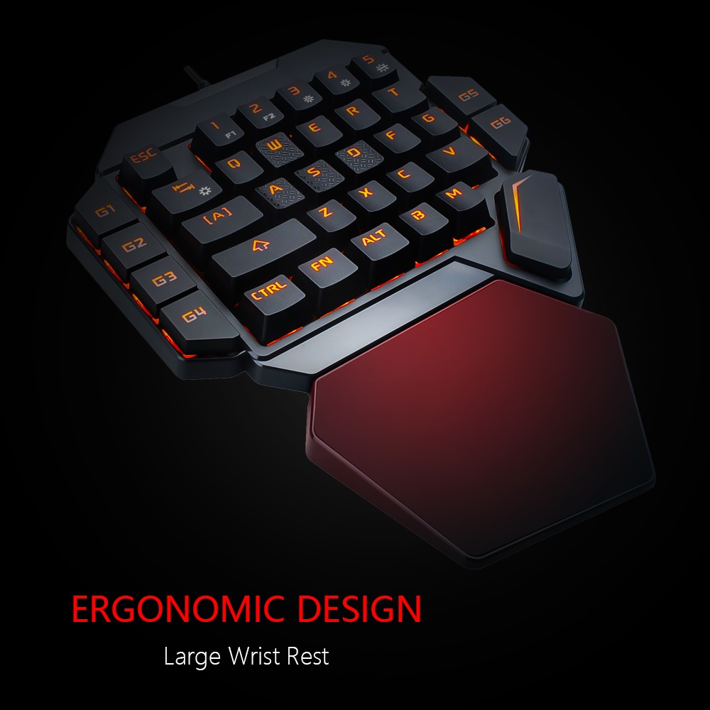แป้นพิมพ์：OneHanded Mechanical Gaming Keyboard RGB Backlit ortable Mini ...