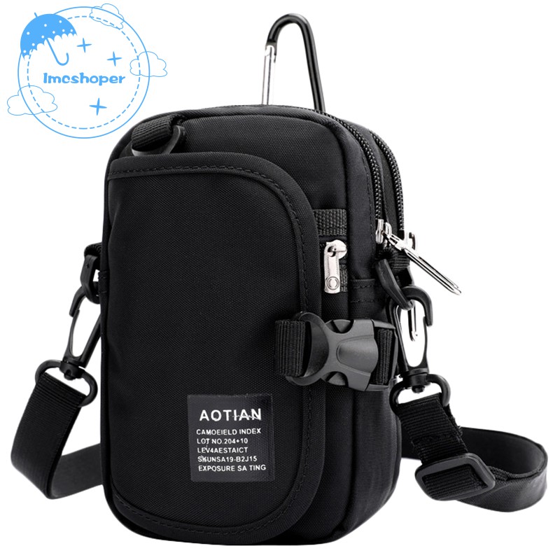 Aotian กระเป๋าสะพายไหล่สําหรับผู้ชายขนาดเล็กกันน้ําแบบพกพา Crossbody ...