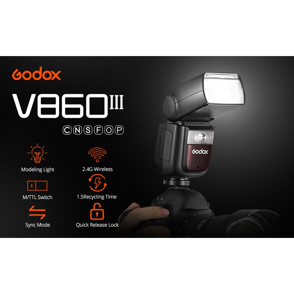 Godox V860iii V860 iii for Canon Nikon Sony FUJI แฟลชออโต้ TTL แบต ...