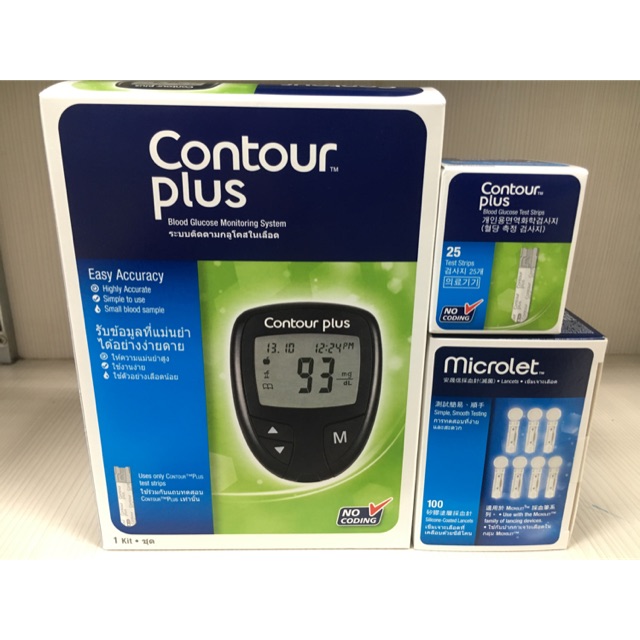 เครื่องตรวจน้ำตาล Contour Plus | Shopee Thailand